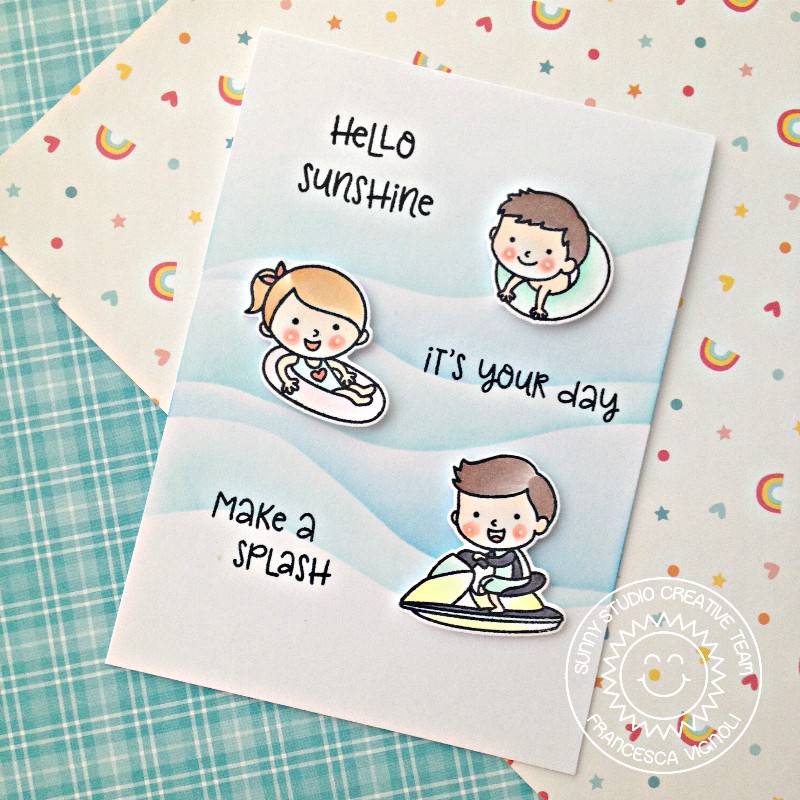 Sunny Studio: Hello Sunshine Summer Themed Card with Franci