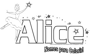 Coisinhas para Crianças: NOMES DE MENINAS PARA COLORIR