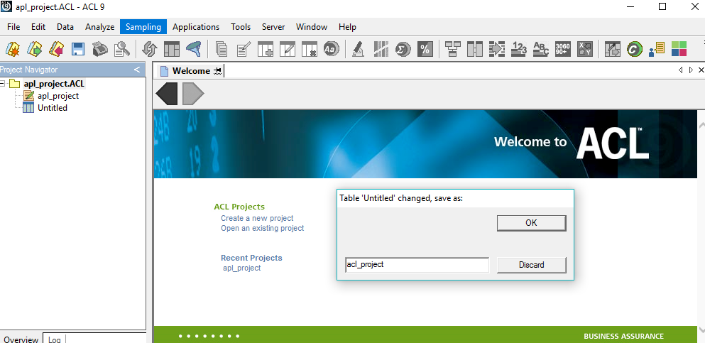 Alfian's Project: Audit Command Language (ACL)