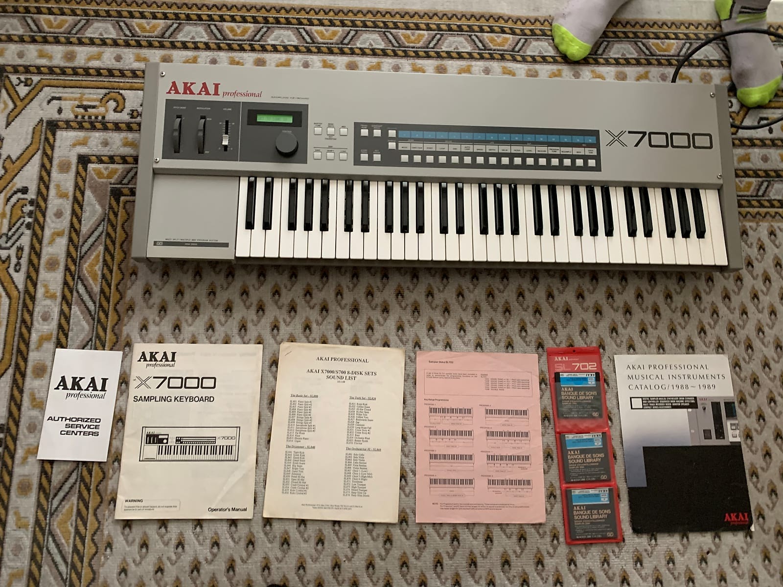 MATRIXSYNTH: Akai X7000 Sampling Keyboard w/ Extras
