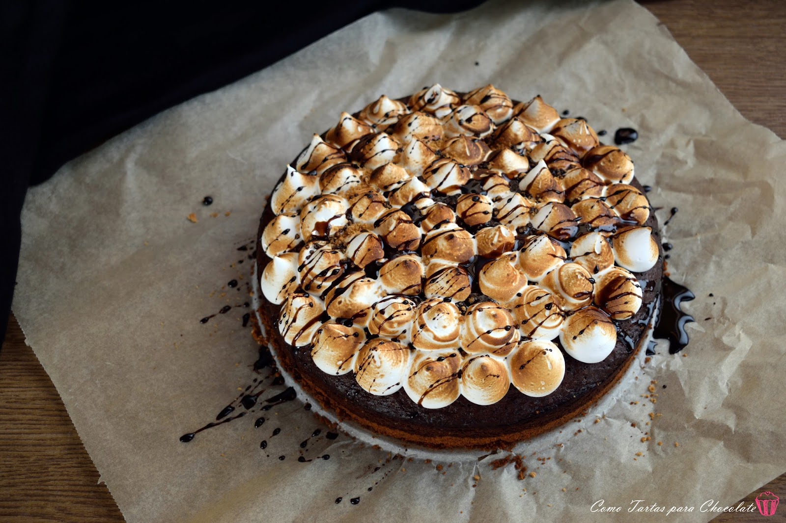 Tarta S'more - Como Tartas para Chocolate