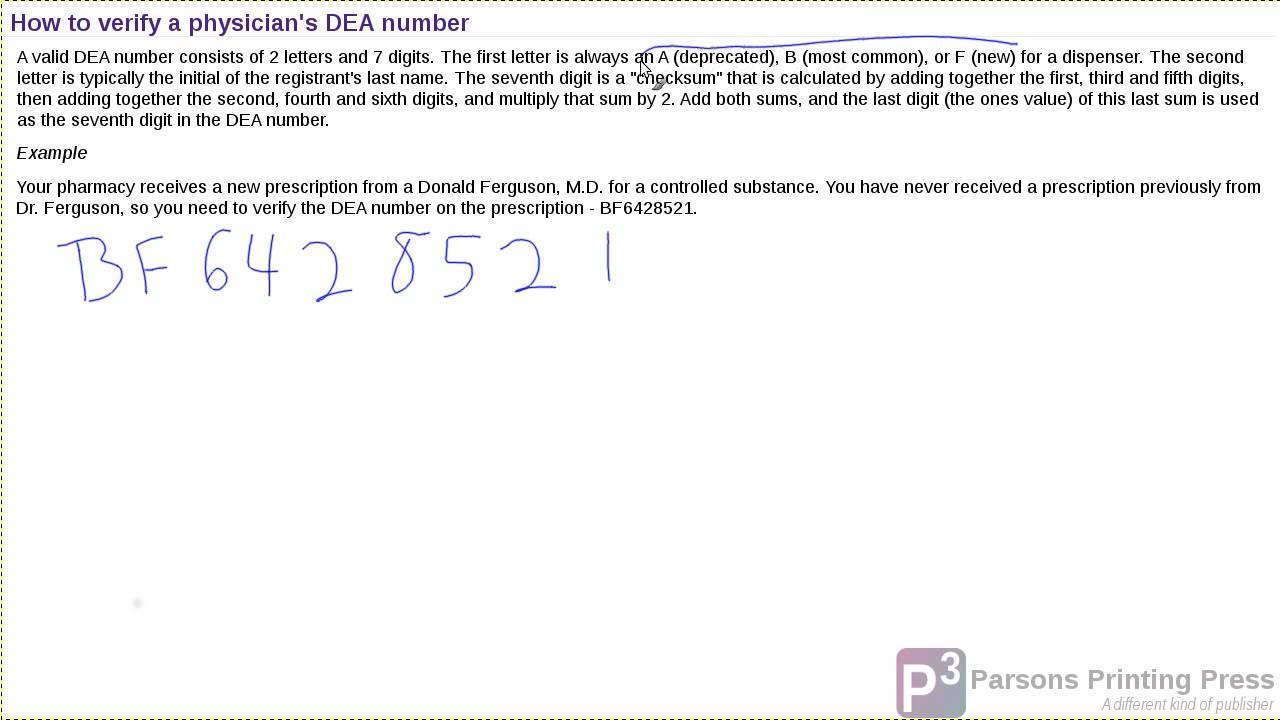 DEA number