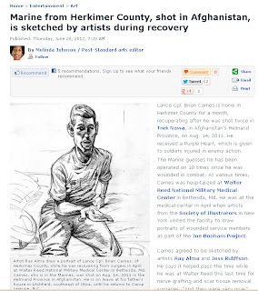 New Drawings by Jess Ruliffson: Brian Carnes in the Syracuse Post-Standard