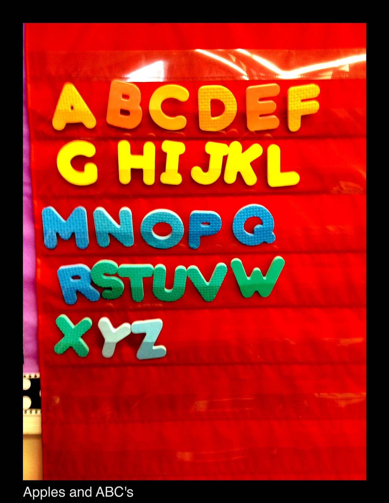 Ordering the Letters...whole group activity! - Apples & ABC's