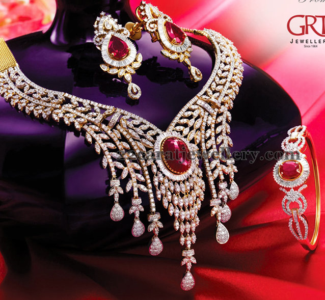 Flowing Design Diamond Set Bracelet - Jewellery Designs