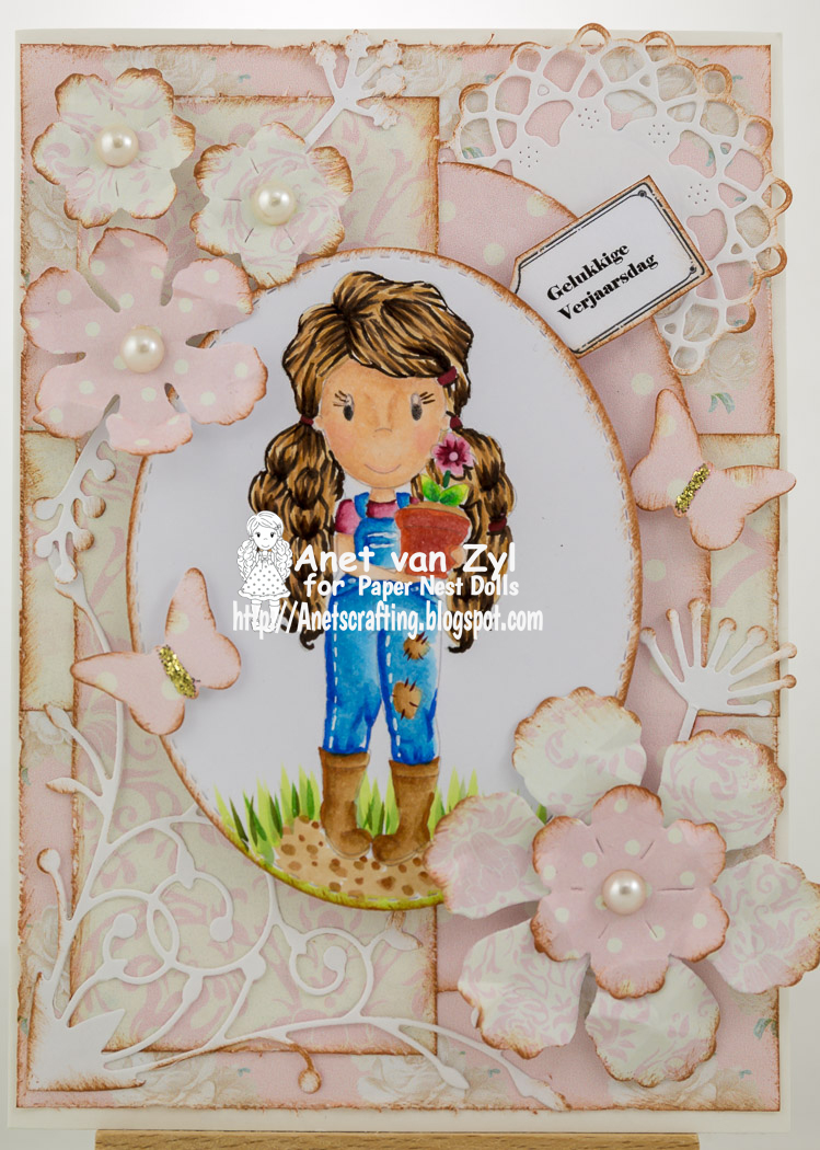 Anets Creations Ellie With Flower Pot The Paper Nest Dolls Inspiration
