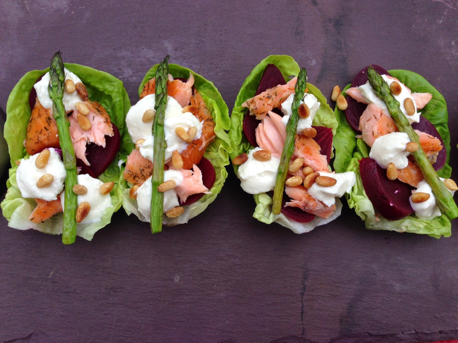 Babaduck: Baby Beetroot and Hot Smoked Salmon Salad