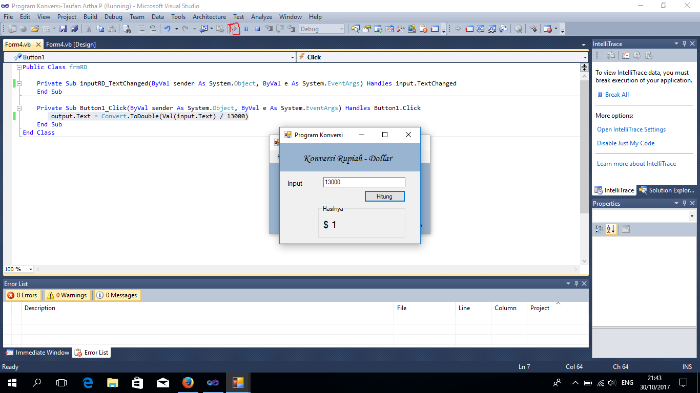Membuat Aplikasi Konversi Mata Uang Dengan Visual Studio - kuko