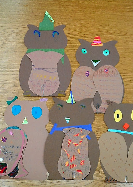 The David Lubin Art Studio: Symmetrical Owls