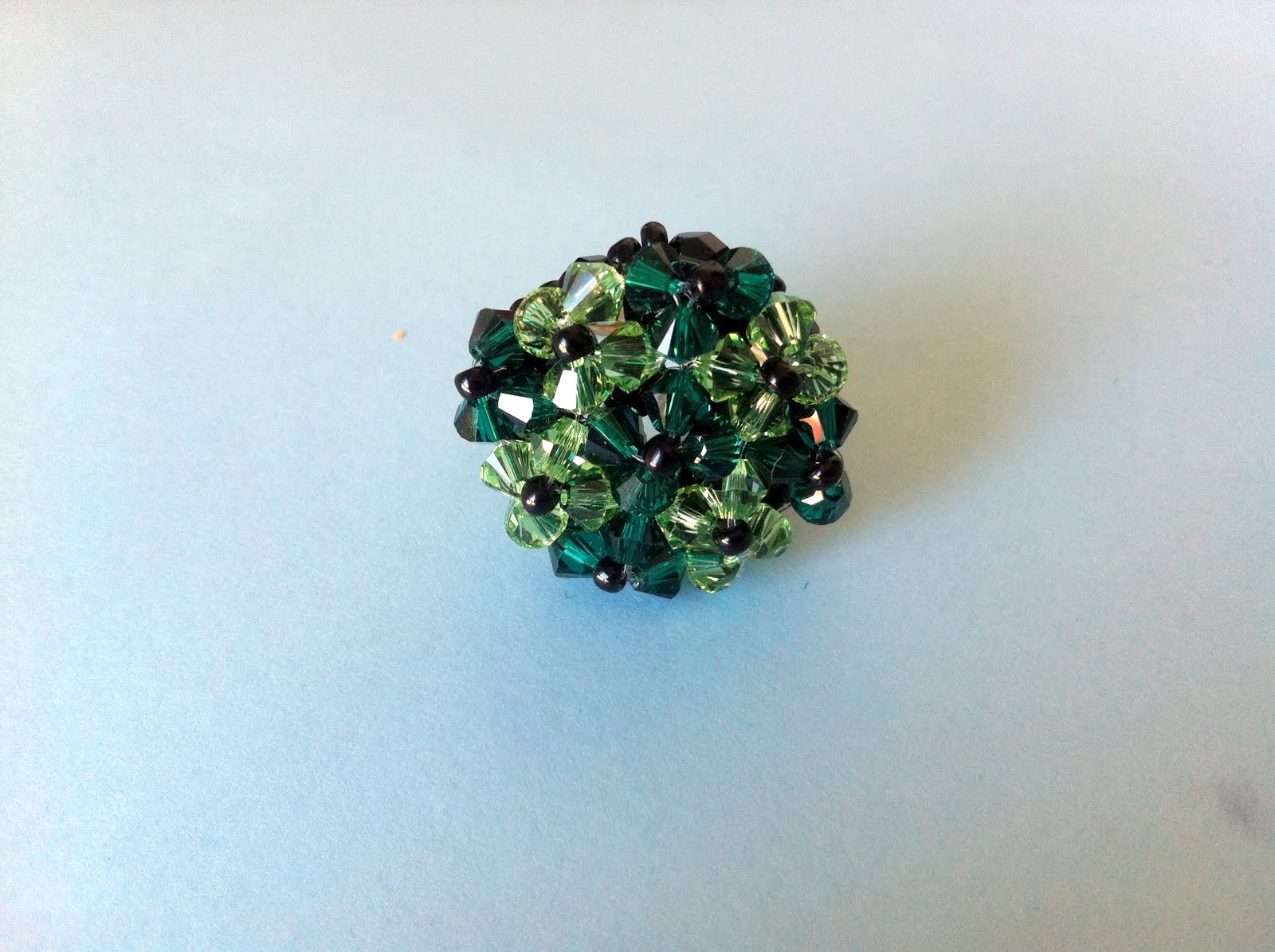 Abalorios OSR: Anillo Swarovski verde