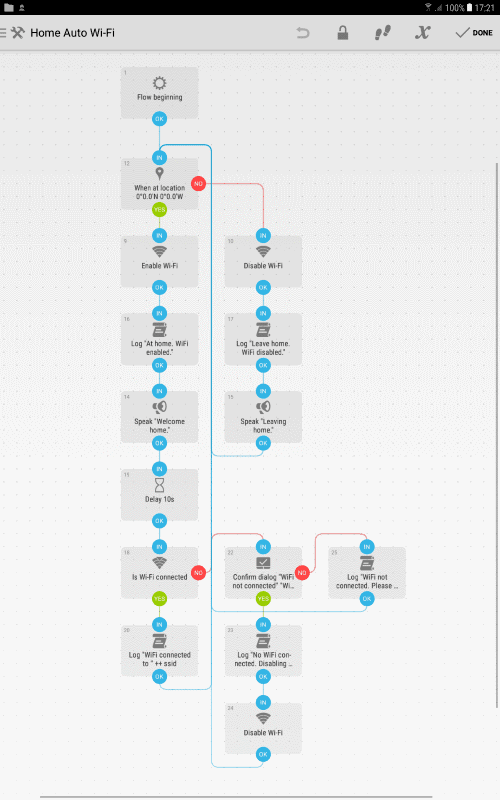 Automate Flow: Auto enable WiFi when you arrive home and disable WiFi ...