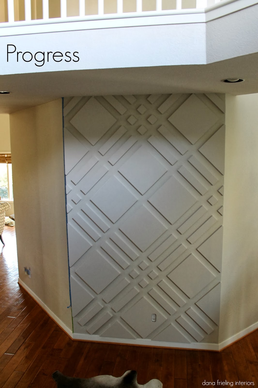 Make Them Wonder: Graphic wall treatment (Before and Progress)