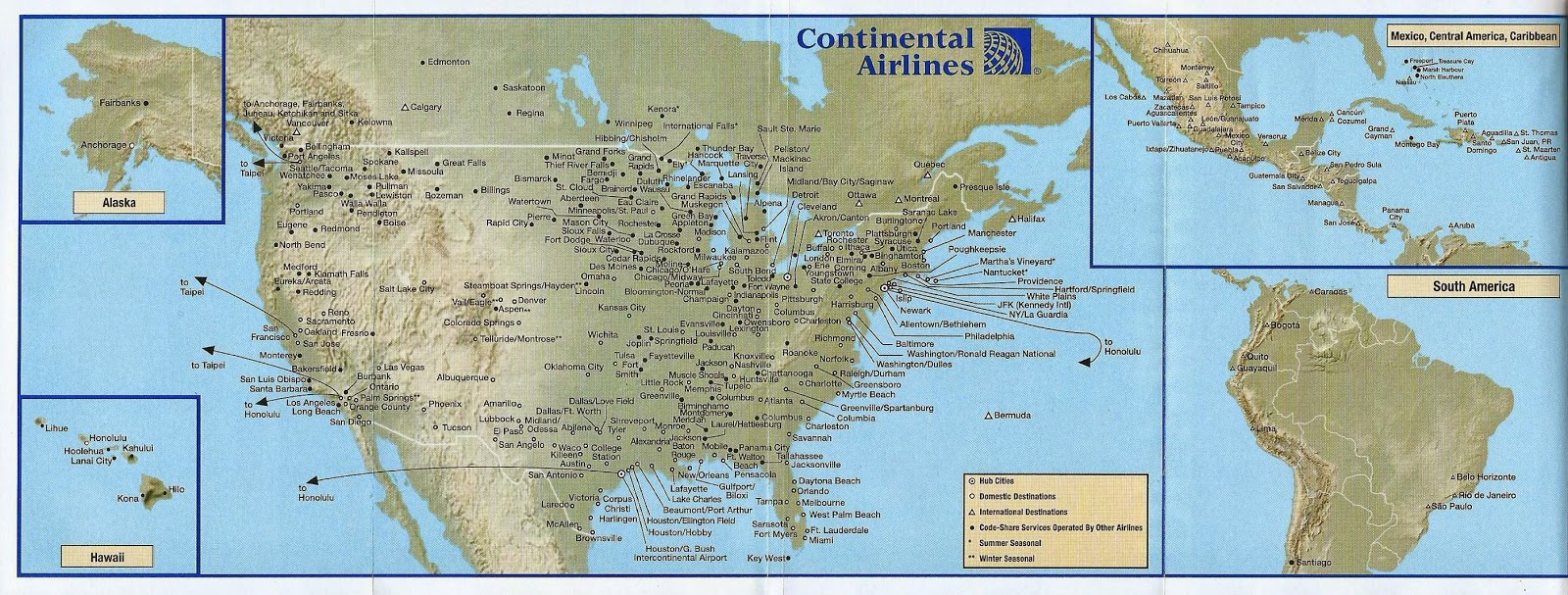 Airline memorabilia: Continental (2001)