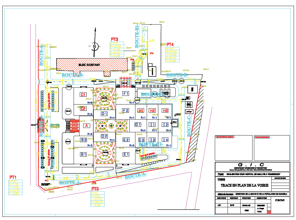 PLANS ETUDE VRD POUR LA REALISATION D'UN HOPITAL DE 240 LITS A ...