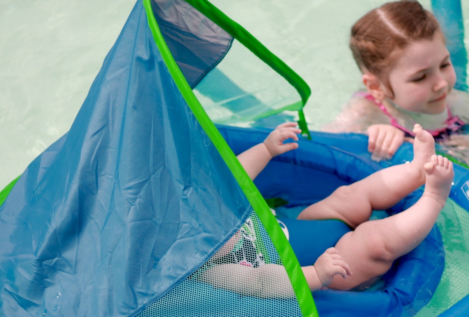 Water Safety with SwimWays Infant Baby Spring Float - I do deClaire