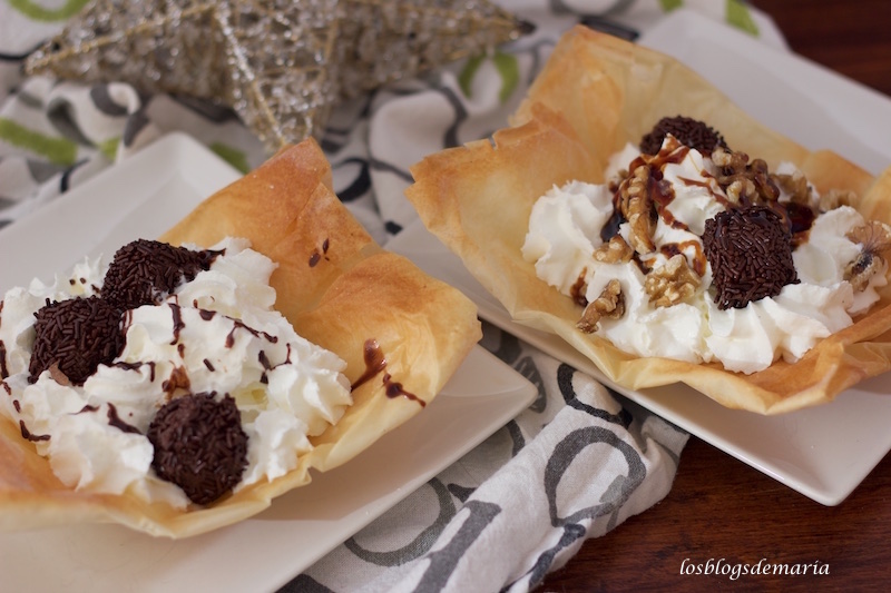 - Los Blogs de María -: Canastillas de pasta philo con trufas Maheso