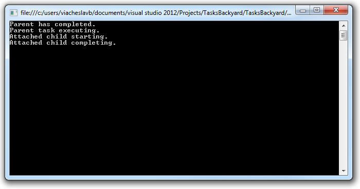 Jviaches Blog: C# Task - Attached and Detached Child Tasks