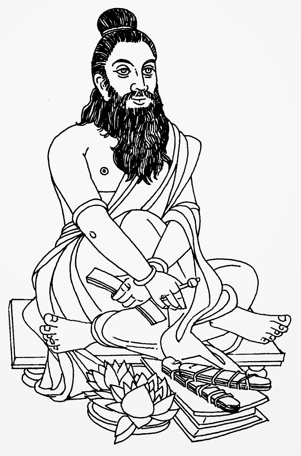 Rishi Clipart Black And White