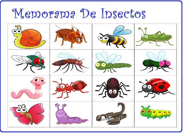 Atractivo Memorama de Insectos ~ DIPLOMAS GAFETES Y MATERIAL EDUCATIVO