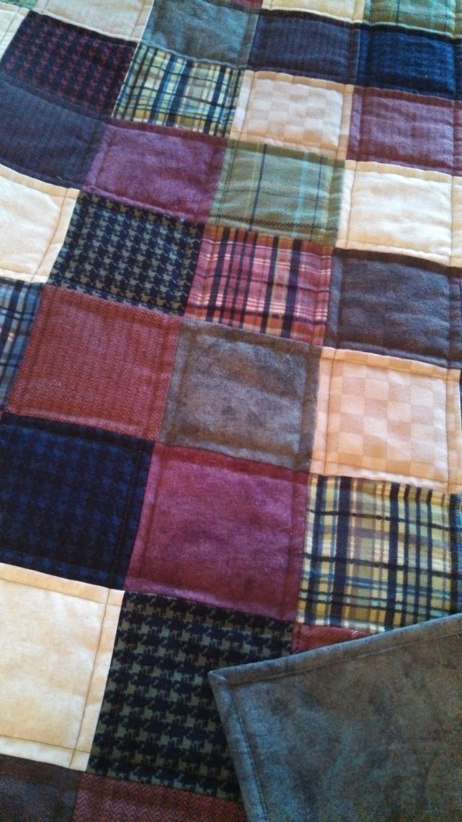 Slice of Pi Quilts: Flannel squares baby quilt