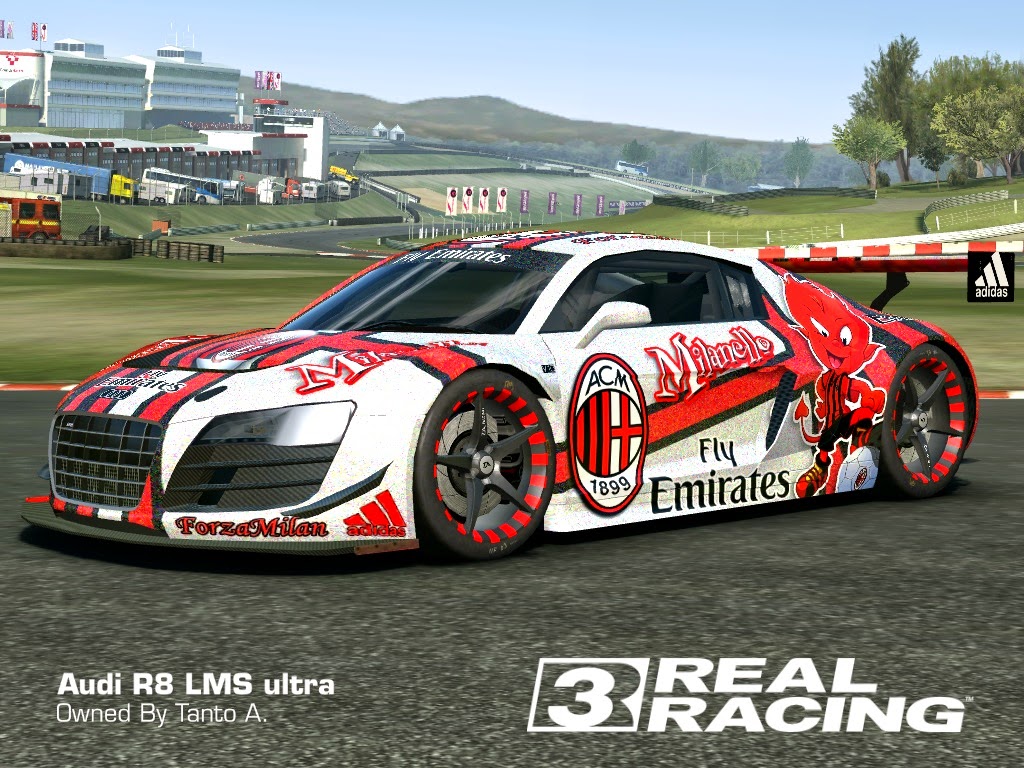 REAL RACING 3 MOD SKIN LIVERY VINLY: 2012_audi_r8_lms-SKIN AC MILAN ...