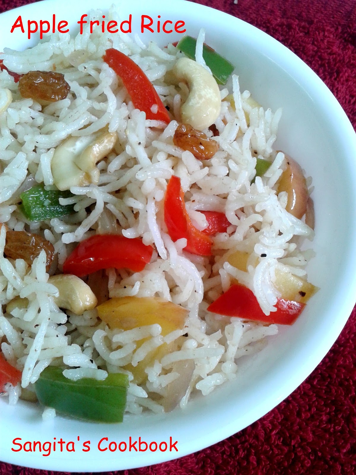 Sangita's Cookbook: Apple Fried Rice - Kids friendly Recipe