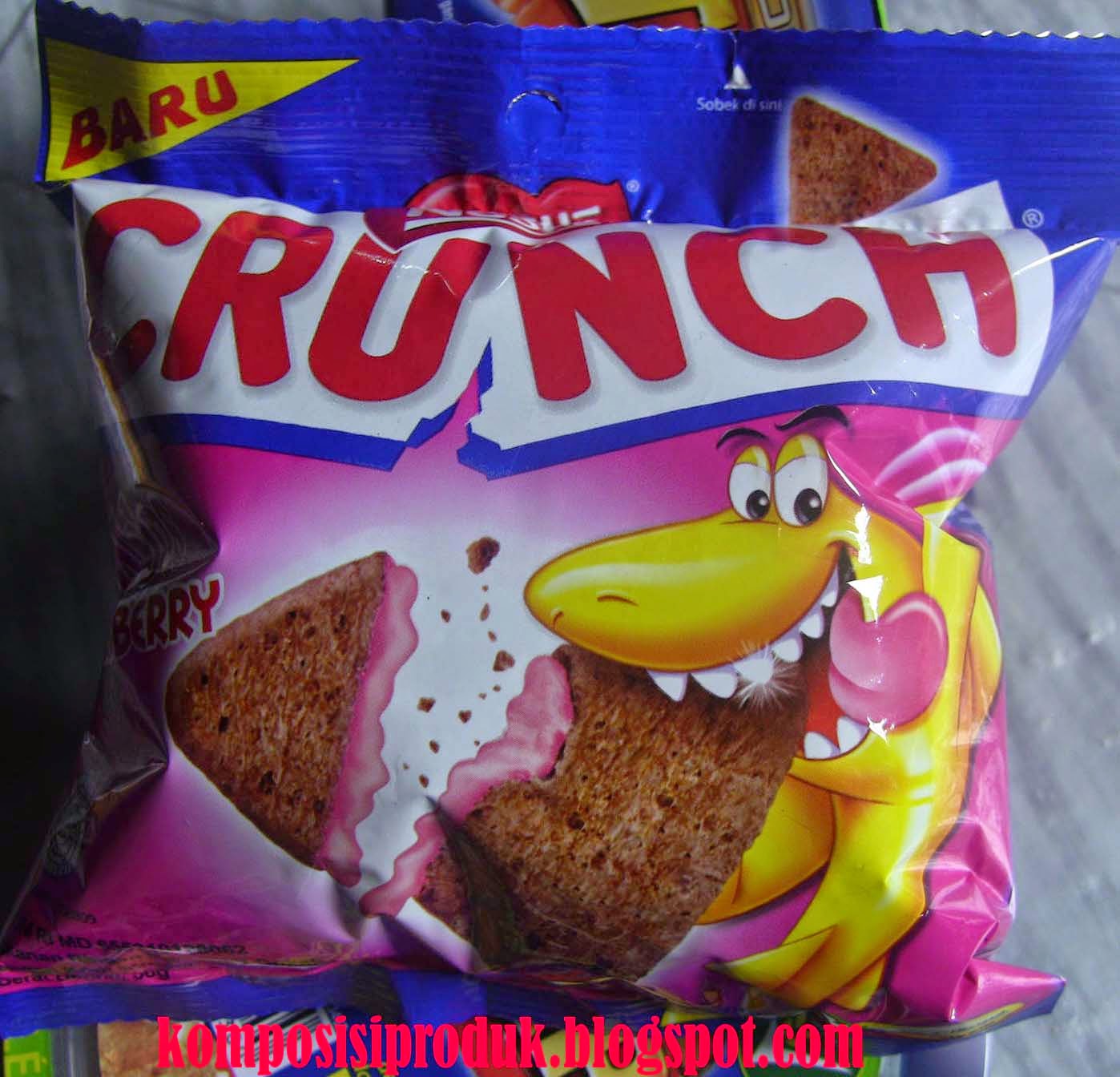 Nestle Crunch dengan Chips Chocolate Strawberry 30 Gram - Komposisi Produk