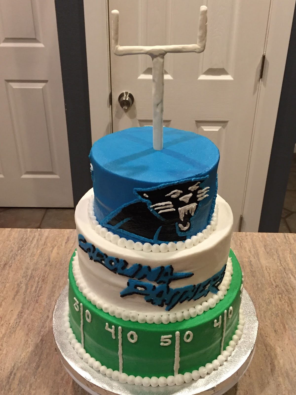 A Counselor's Confections: Carolina Panthers Cake