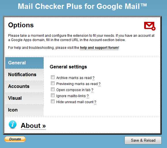 Just Share: [ 好用軟體 ] Chrome 顯示Gmail 未讀信件數量 「Google Mail Checker Plus」