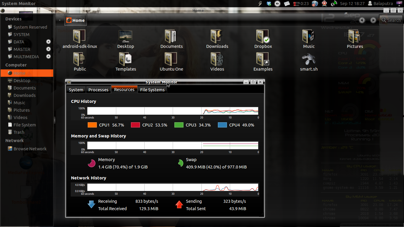 Spider-Linux.org: Menginstall Tema GTK3 Swar Black-Base Orange di ...