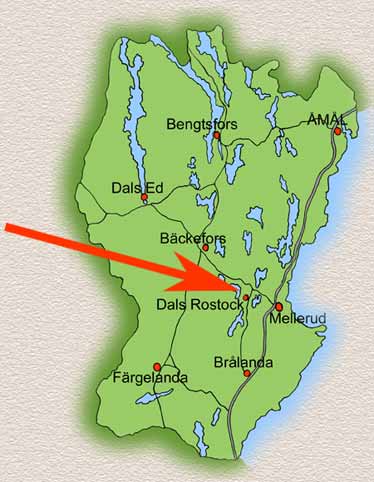 Karta över Dalsland Regionen Bild | Karta över Sverige, Geografisk ...