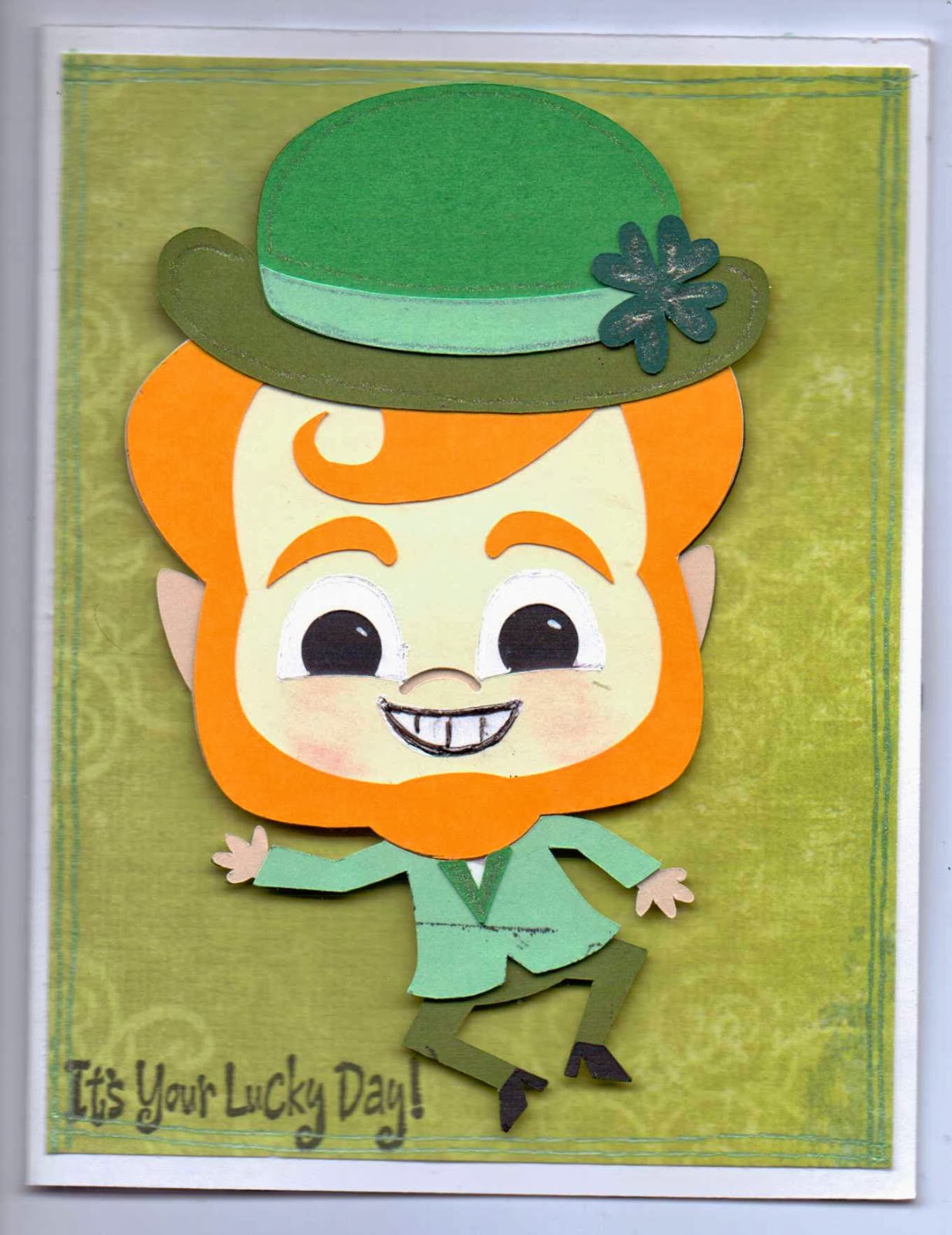PAPER CRAFTS WITH THE PINK ARMADILLO: Lucky the Little Leprechaun