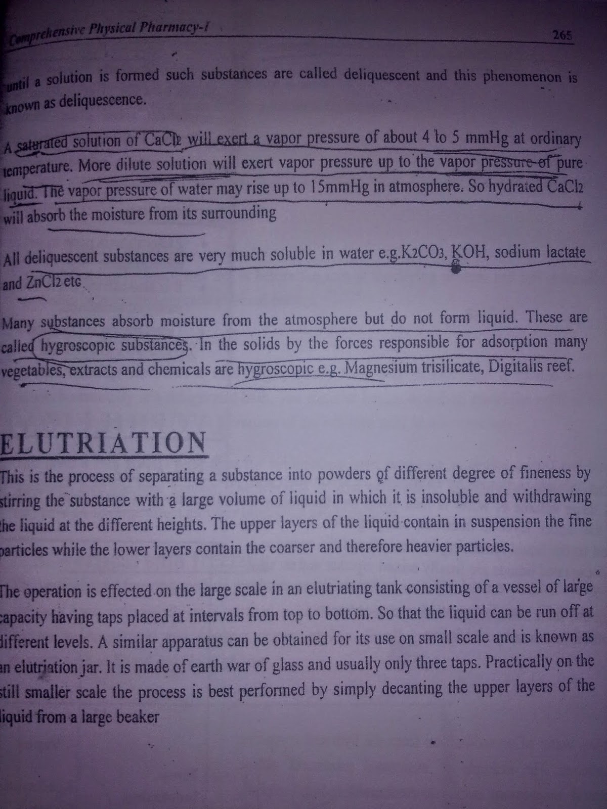 MISCELLANEOUS PROCESSES (Efflorescence, deliquescence, lyophillization ...
