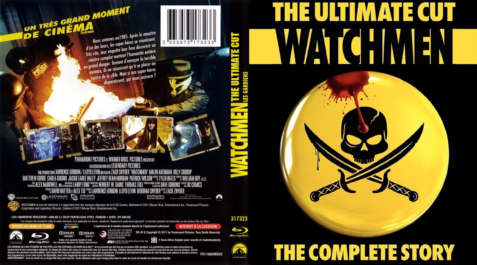 BLU-RAY JAQUETTES BLU-RAY: Watchmen Ultimate Cut