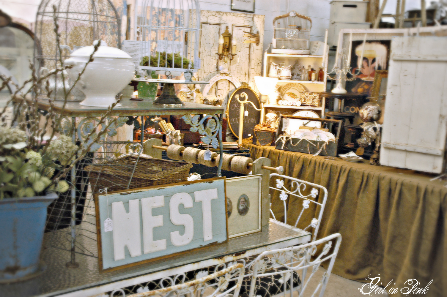 Girl in Pink: Funky Junk Sisters Flea Market