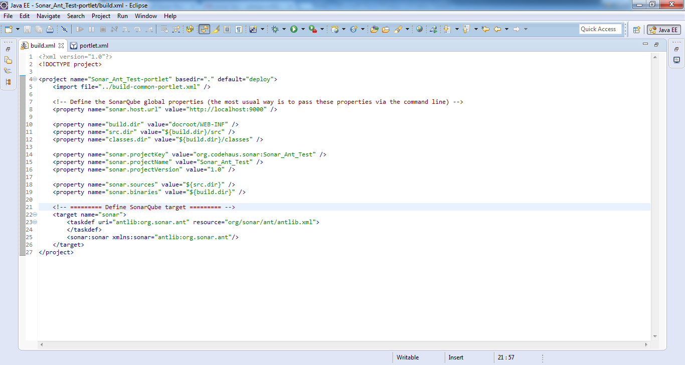 Generate Sonar Report for Maven and Ant Project ~ Getting into Liferay