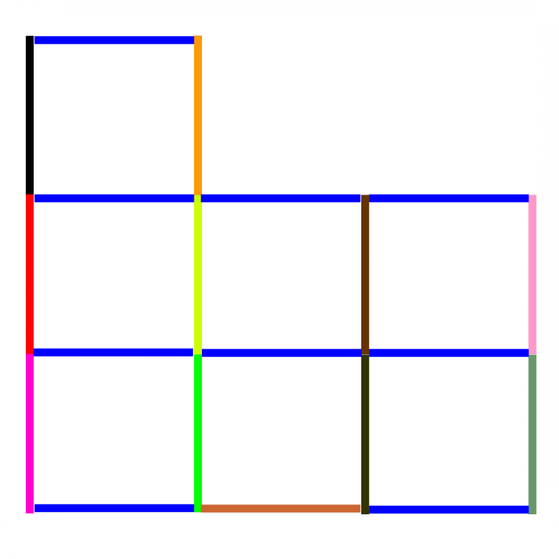 A. 7 Persegi Menjadi 5 Persegi ~ Bunga Matematika