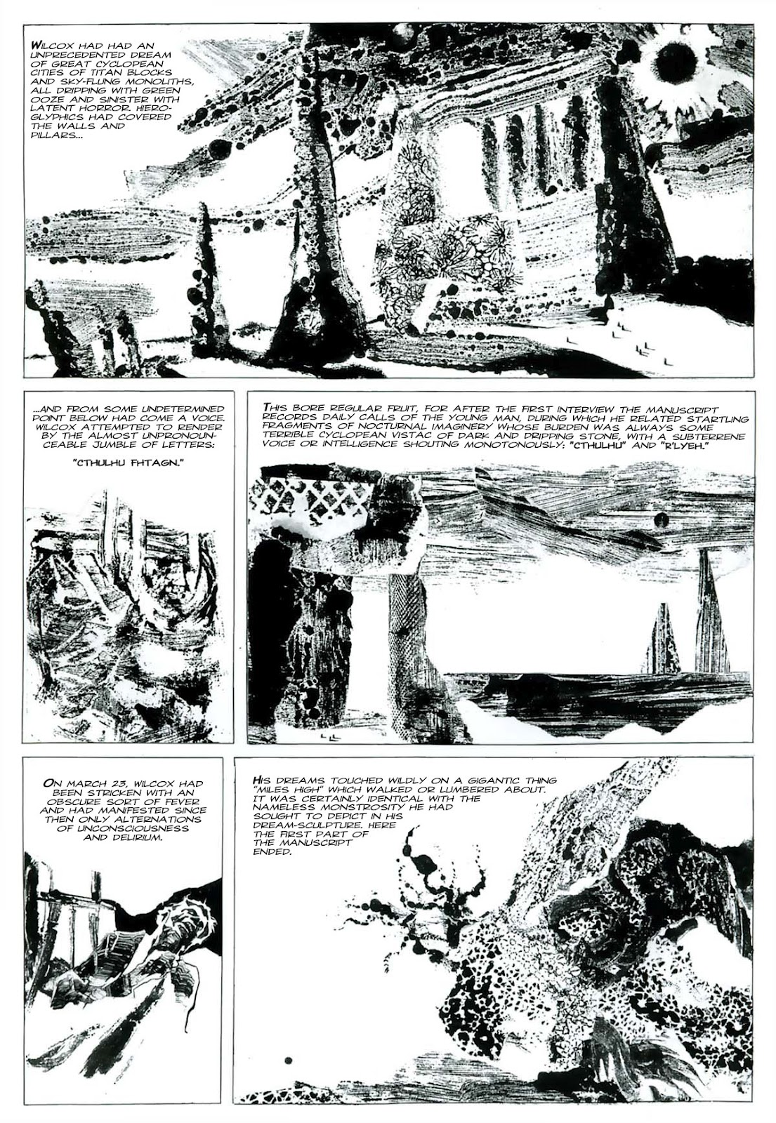 Cool Comic Book Pages: Alberto Breccia - The Myths of Cthulhu