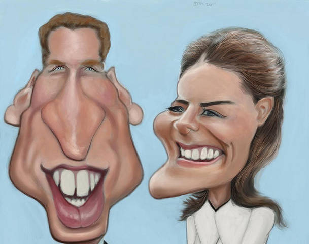 All About Kate Middleton's: Caricature collection of Kate and William.