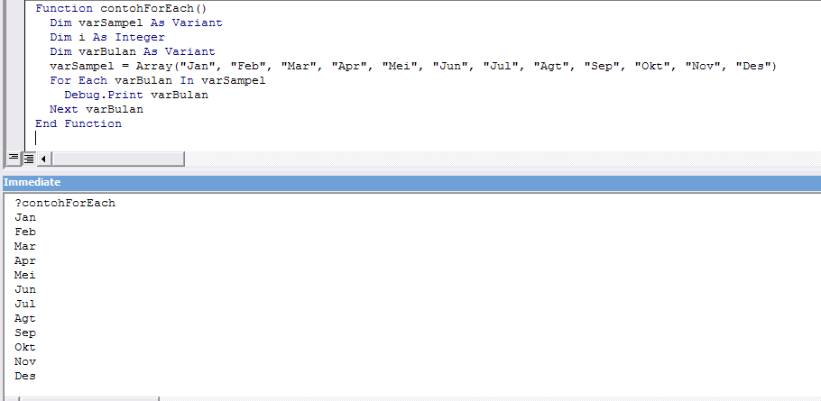 Berbagai Macam Contoh Loop For Each ... Next di Access VBA - Access Terapan