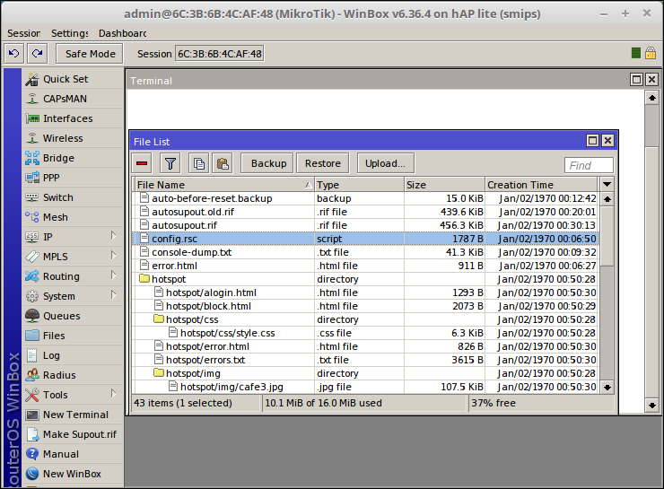 Export dan Import di MikroTik
