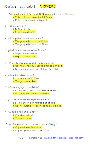 Teaching Spanish w/ Comprehensible Input: El Escape Cubano, chapters 1-5