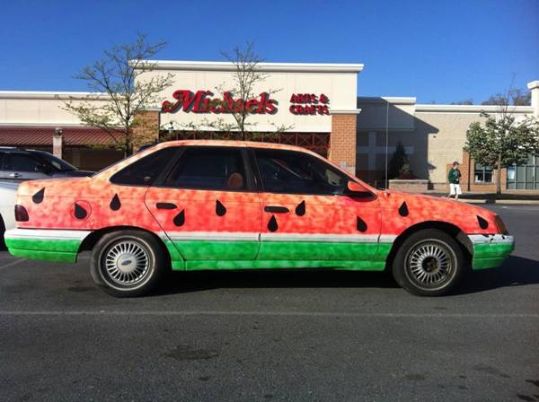 99 WOW: Summer Craze: Watermelon Coats Carsجنون الصيف: البطيخ يغطي السيارات
