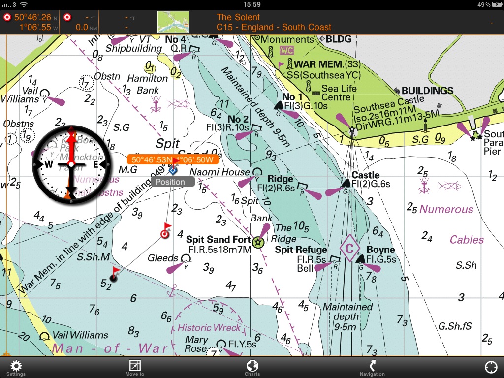 Yacht Arabella: iPad Marine Navigation