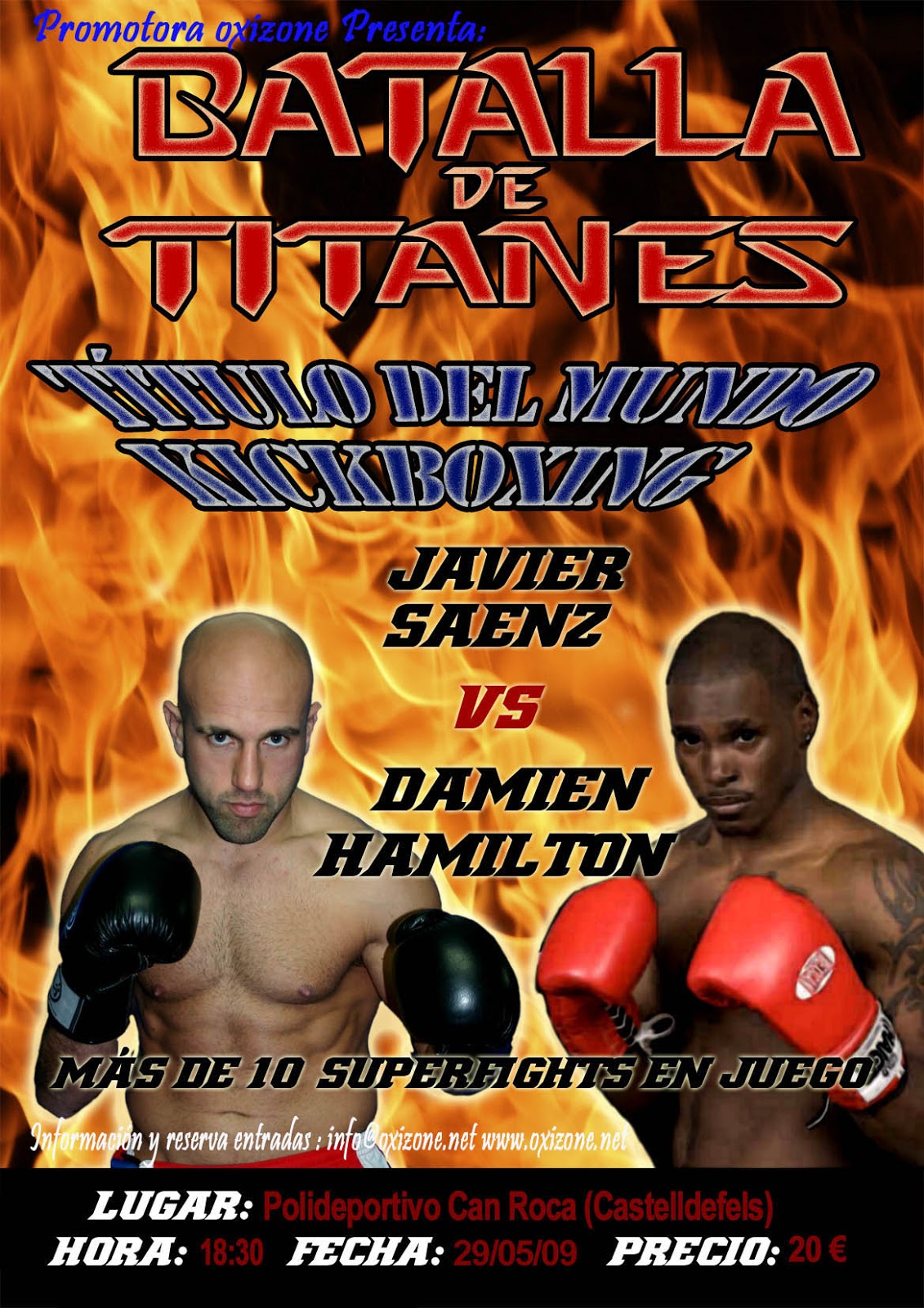 MUGENDO MARTIAL ARTS: Javier Saenz vs. Damien Hamilton CAMPEONATO DEL ...