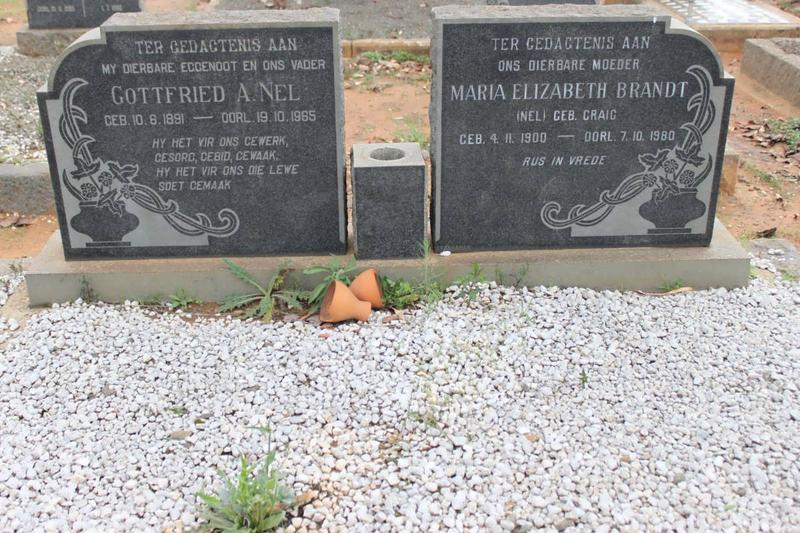 Familie-legkaart: i.6. Godfied Andries NEL, geb 10/06/1891, ged. 27/09/1891