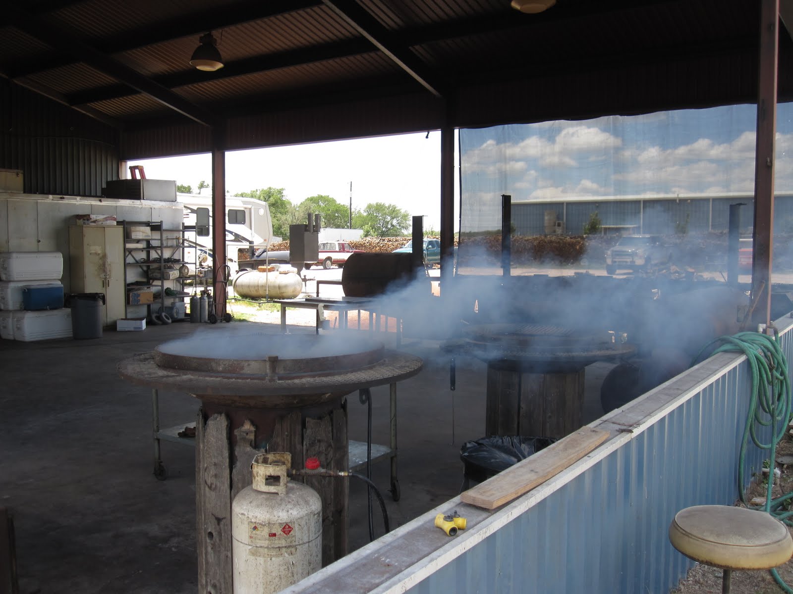 Man Up: Tales of Texas BBQ™: The pit at Burnet Feed Store BBQ (Burnet, TX)