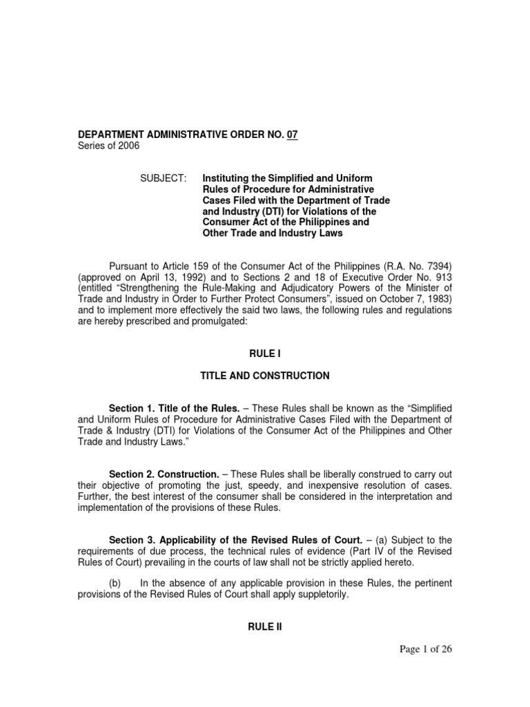 ra 7394 - philippin news collections