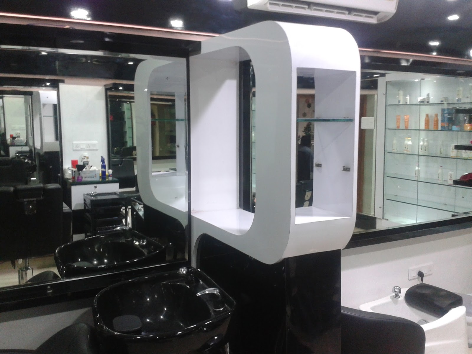Frames: Interior design for Gents beauty parlor at little mount, Chennai.