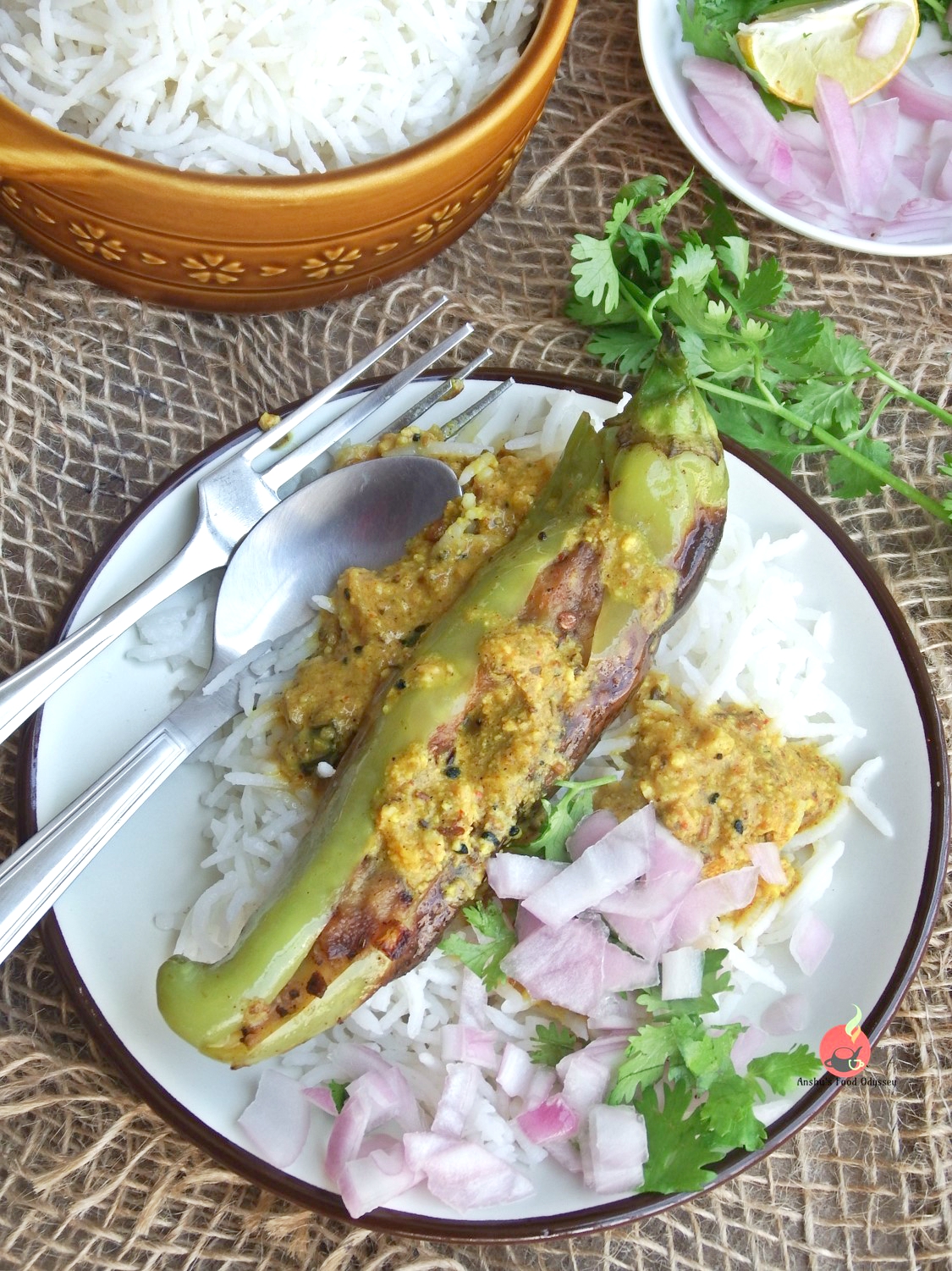 Punjabi Style Achari Bharwan Mirchi Curry